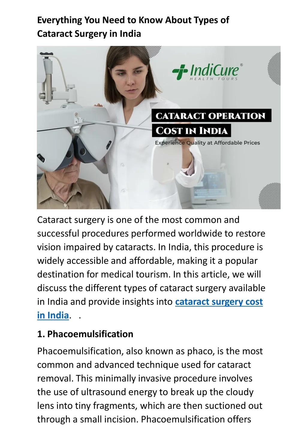 PPT - Everything You Need to Know About Types of Cataract Surgery in ...