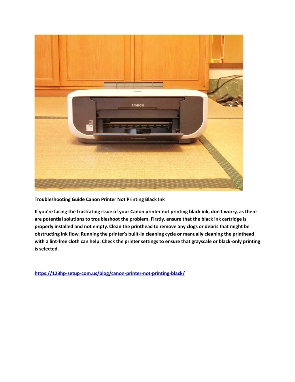 PPT - Troubleshooting Guide Canon Printer Not Printing Black Ink ...