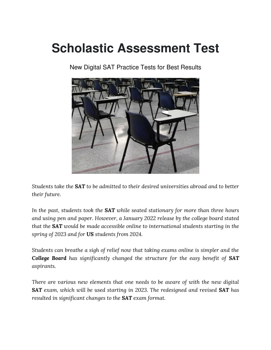 PPT - Scholastic Assessment Test PowerPoint Presentation, free download ...
