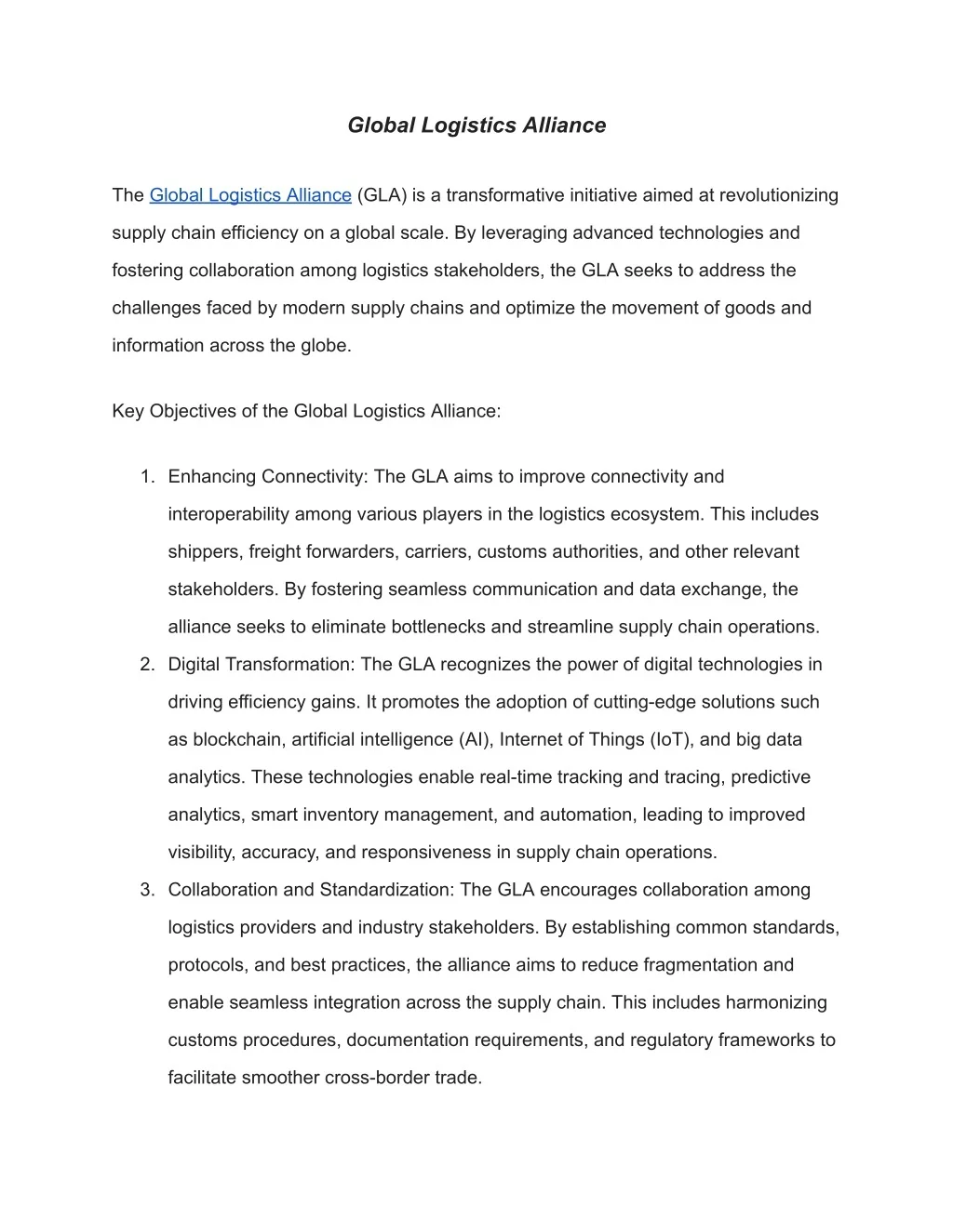 PPT - Global Logistics Alliance PowerPoint Presentation, free download ...