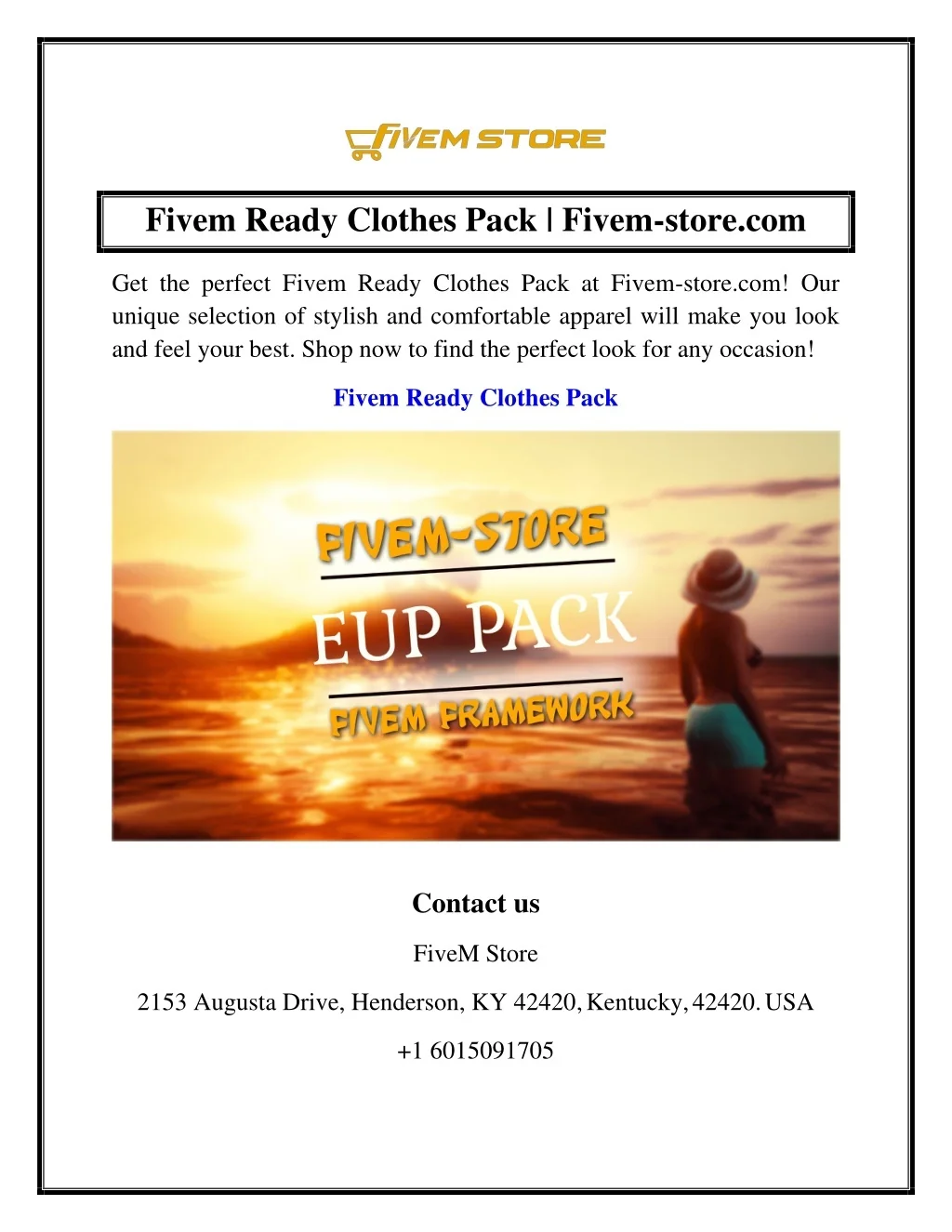 PPT - Fivem Ready Clothes Pack Fivem-store.com PowerPoint Presentation ...