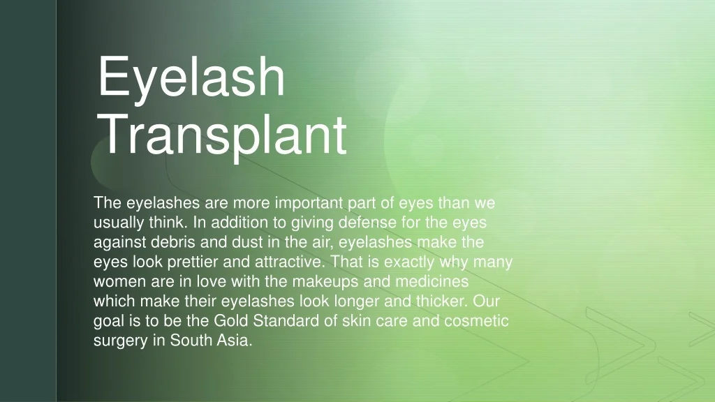 PPT - Eyelash Transplant PowerPoint Presentation, free download - ID ...
