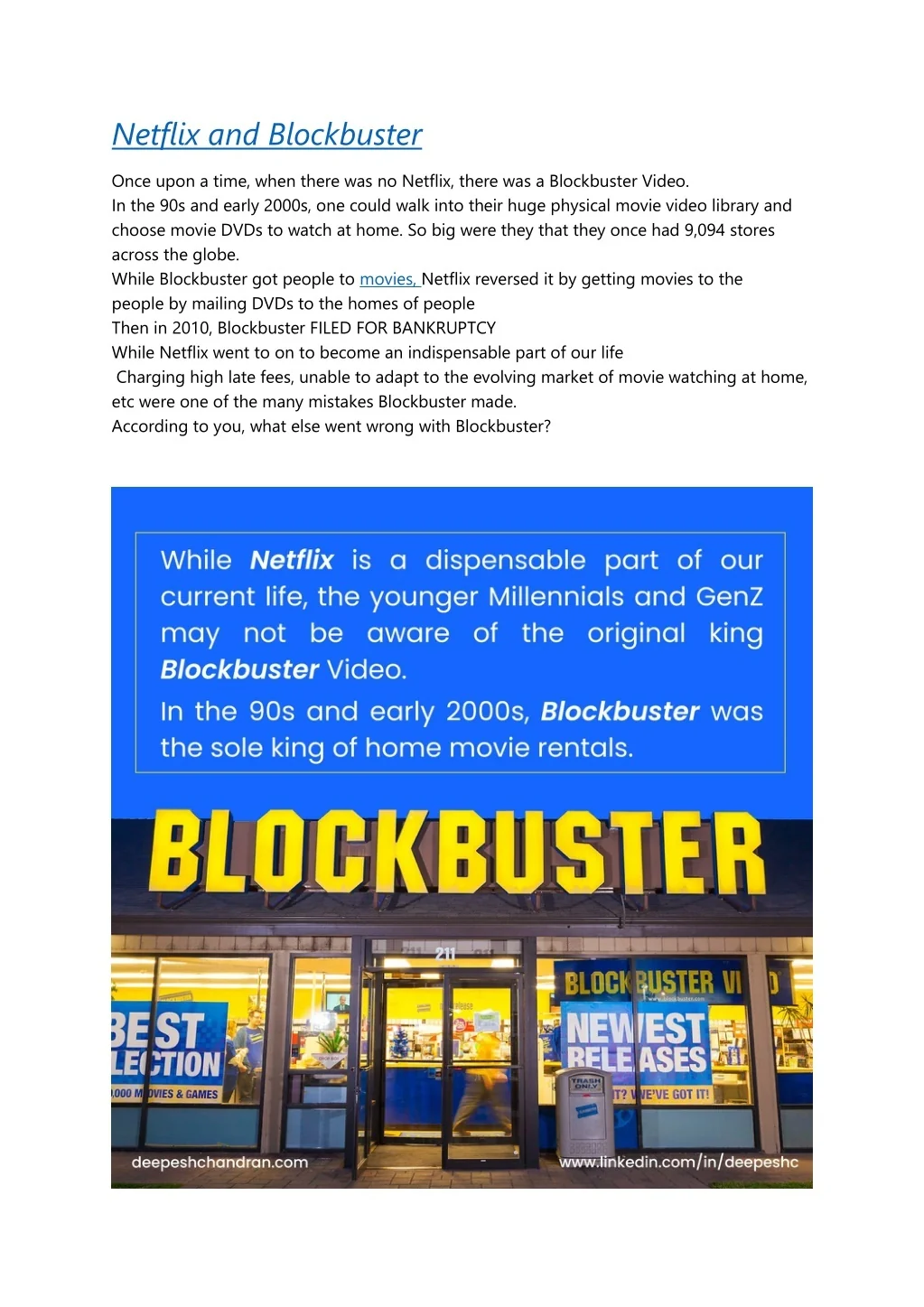 PPT - Netflix and Blockbuster PowerPoint Presentation, free download ...
