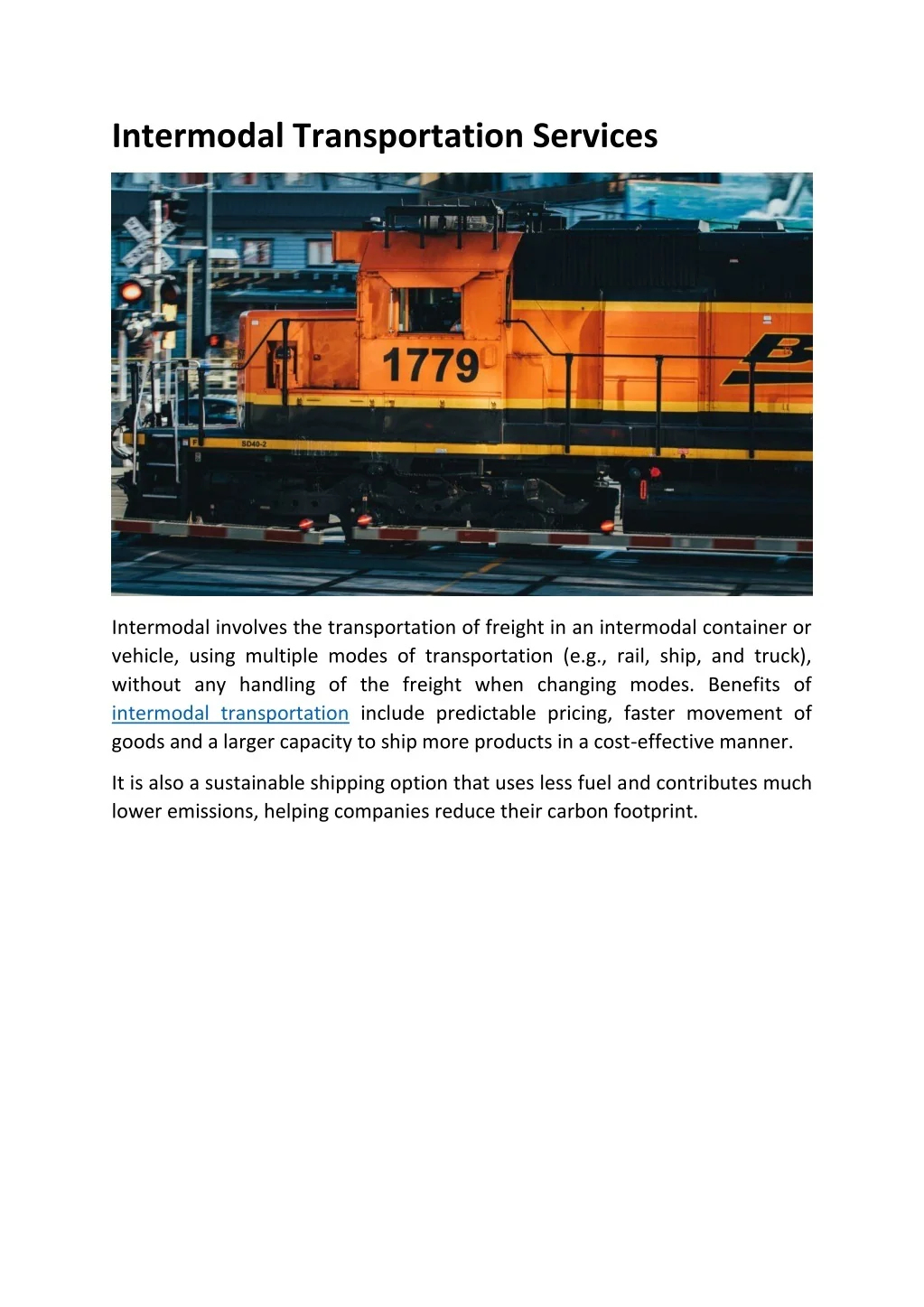 PPT - Intermodal Transportation Services PowerPoint Presentation, free download - ID:12273120