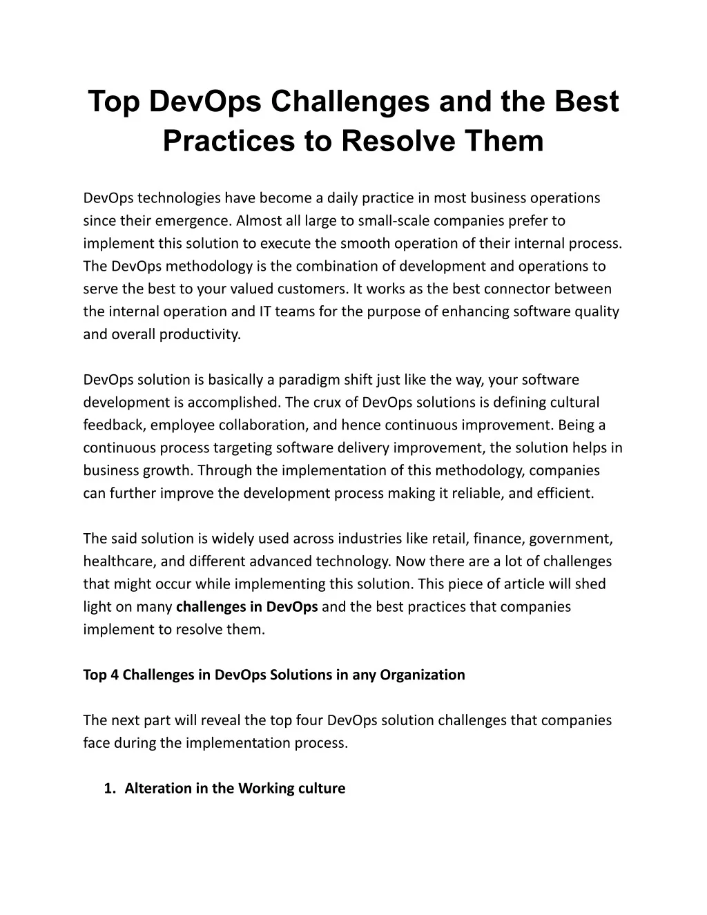 PPT - Top DevOps Challenges and the Best Practices to Resolve Them ...