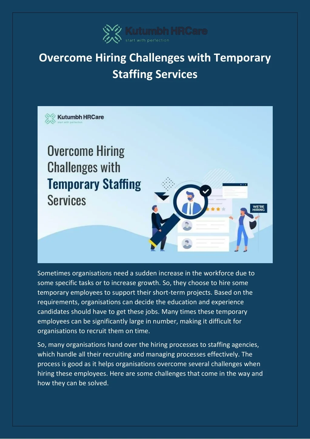 PPT - Kutumbh HRCare-Overcome-Hiring-Challenges-with-Temporary-Staffing ...