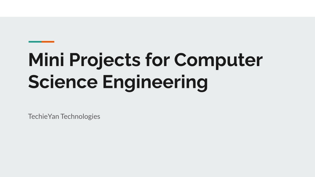 Ppt Mini Projects For Computer Science Engineering Powerpoint Presentation Id 12277610