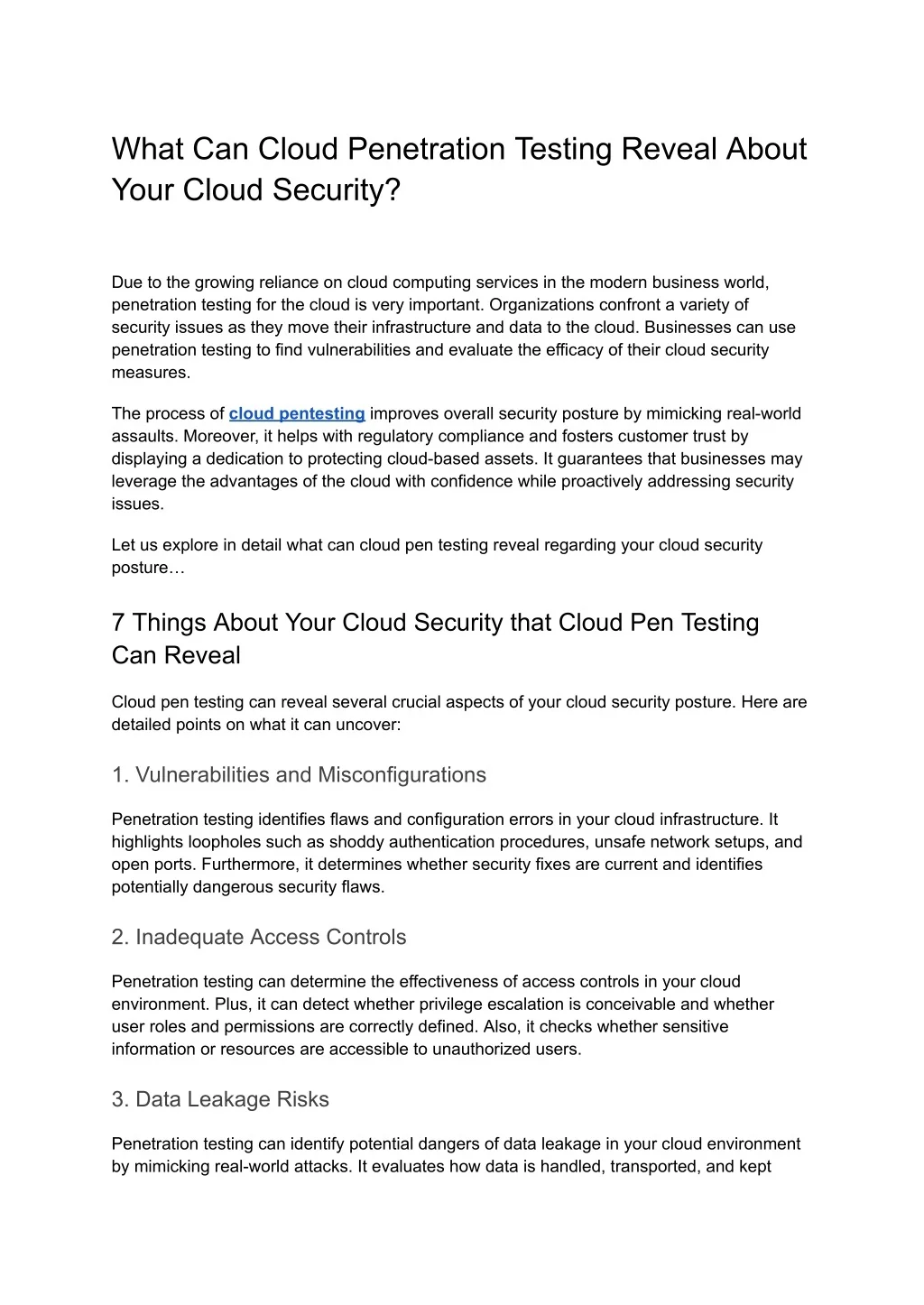 PPT - What Can Cloud Penetration Testing Reveal About Your Cloud ...