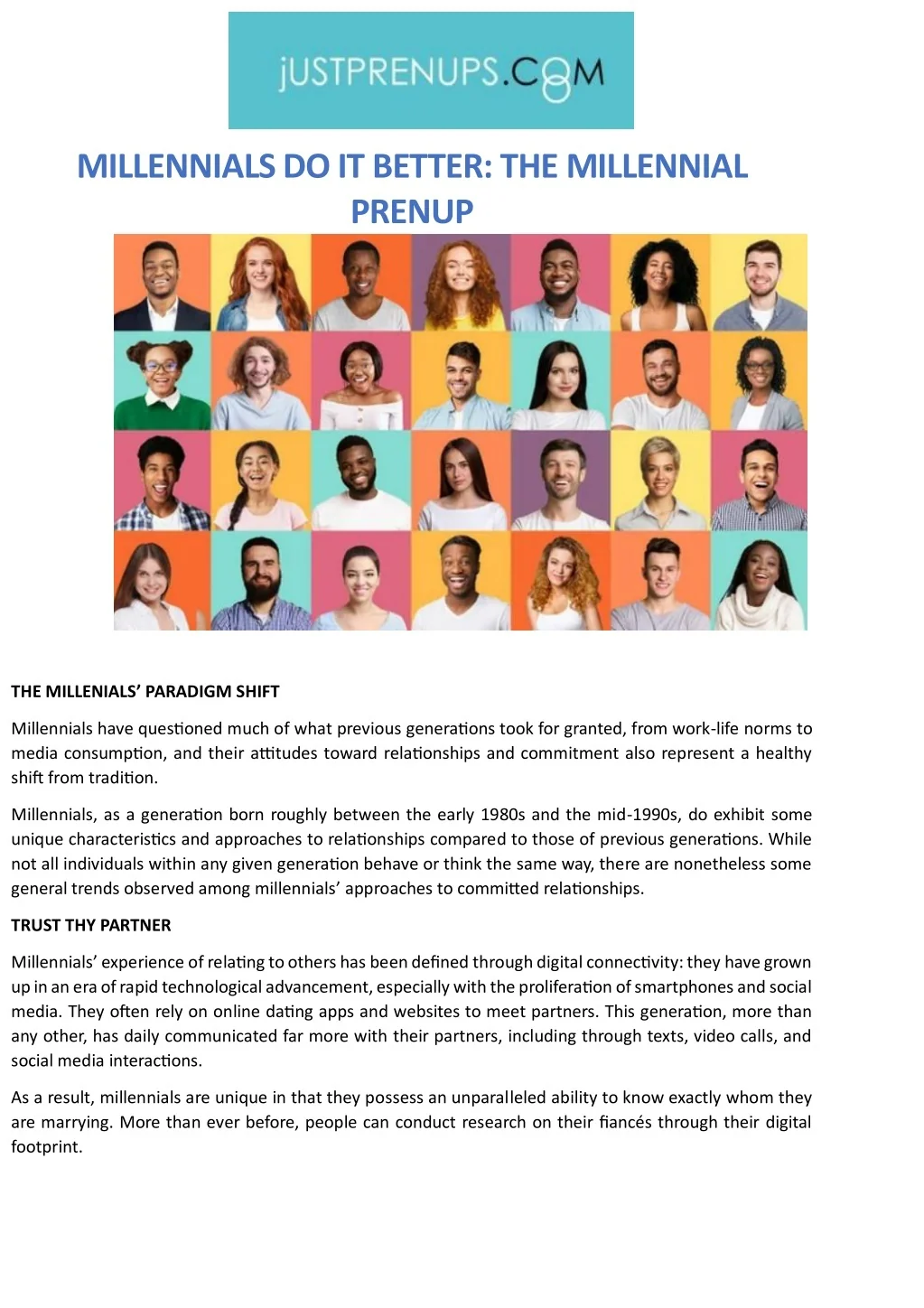 PPT - MILLENNIALS DO IT BETTER THE MILLENNIAL PRENUP PowerPoint ...