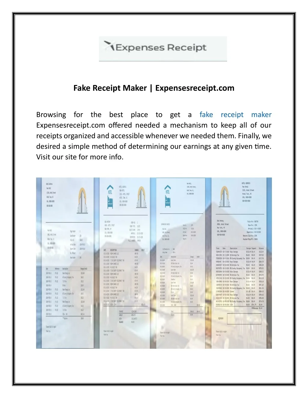 PPT - Fake Receipt Maker Expensesreceipt.com 5 PowerPoint Presentation ...