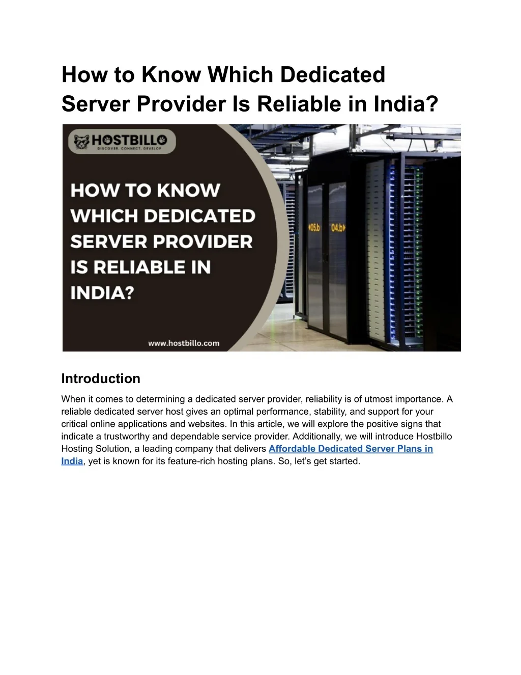 PPT - How to Know Which Dedicated Server Provider Is Reliable in India PowerPoint Presentation ...