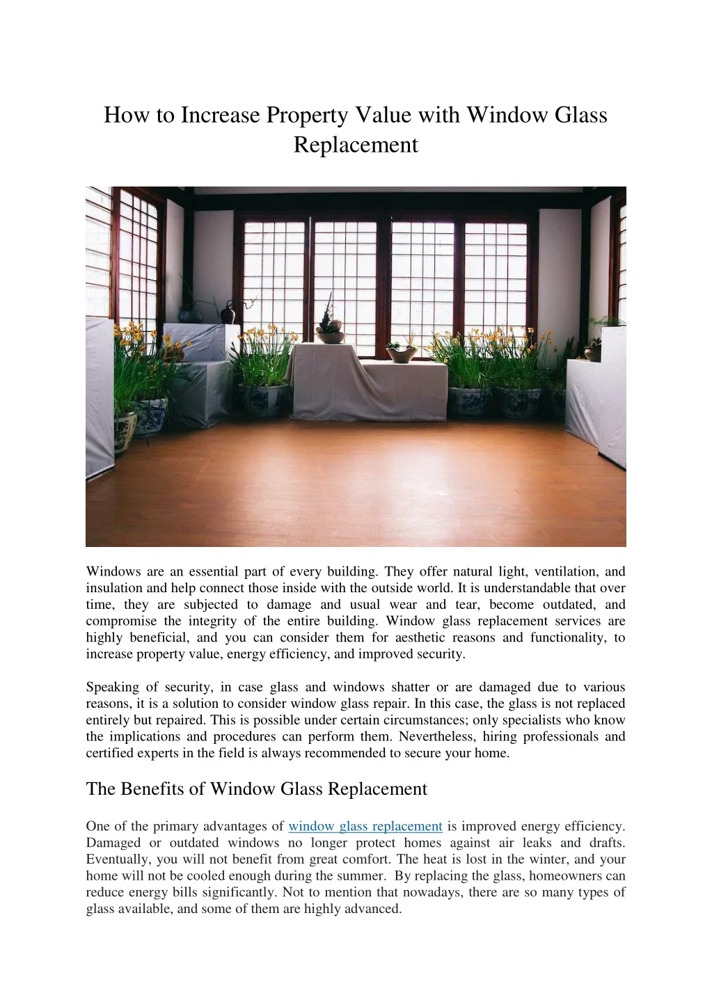 PPT - How to Increase Property Value with Window Glass Replacement ...