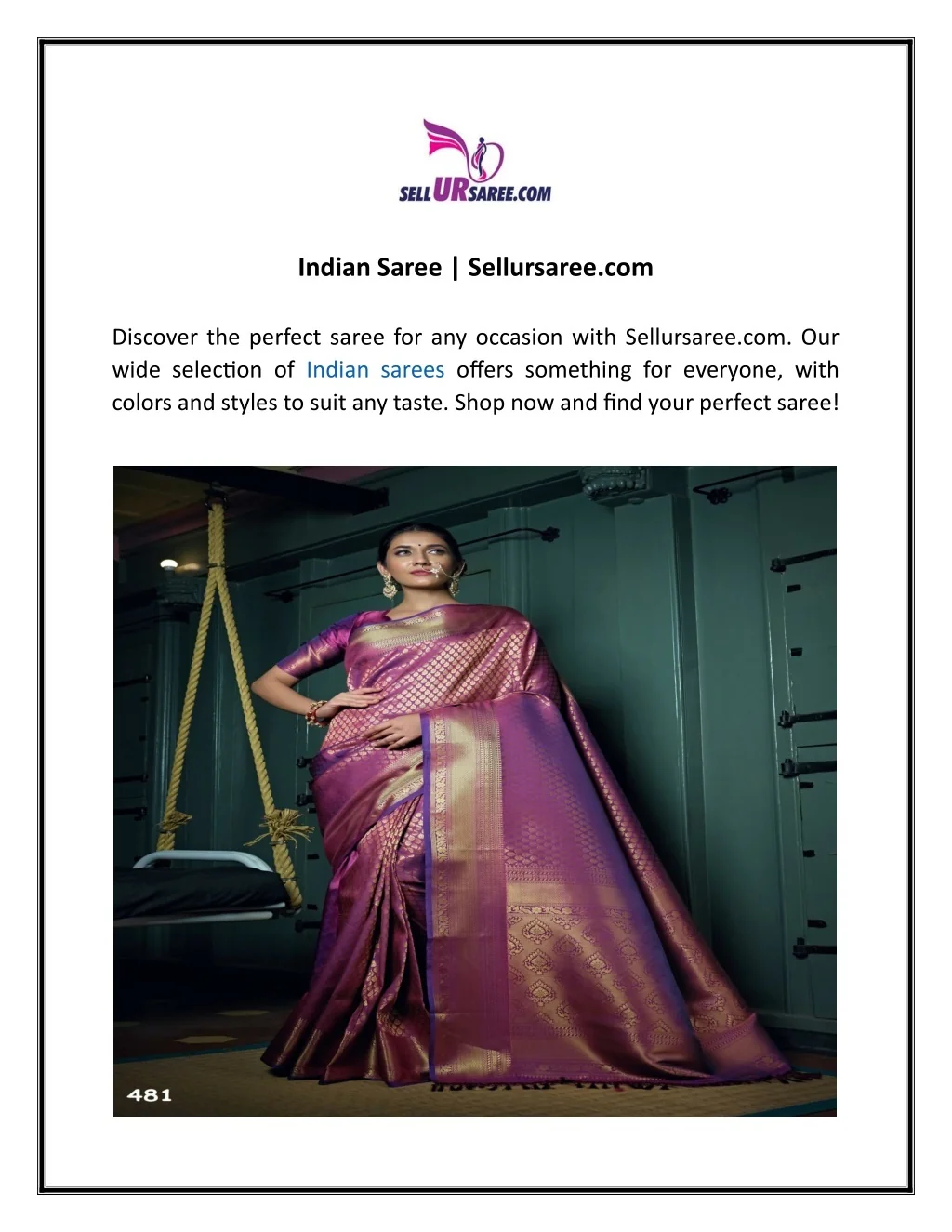 PPT - Indian Saree Sellursaree PowerPoint Presentation, free download ...