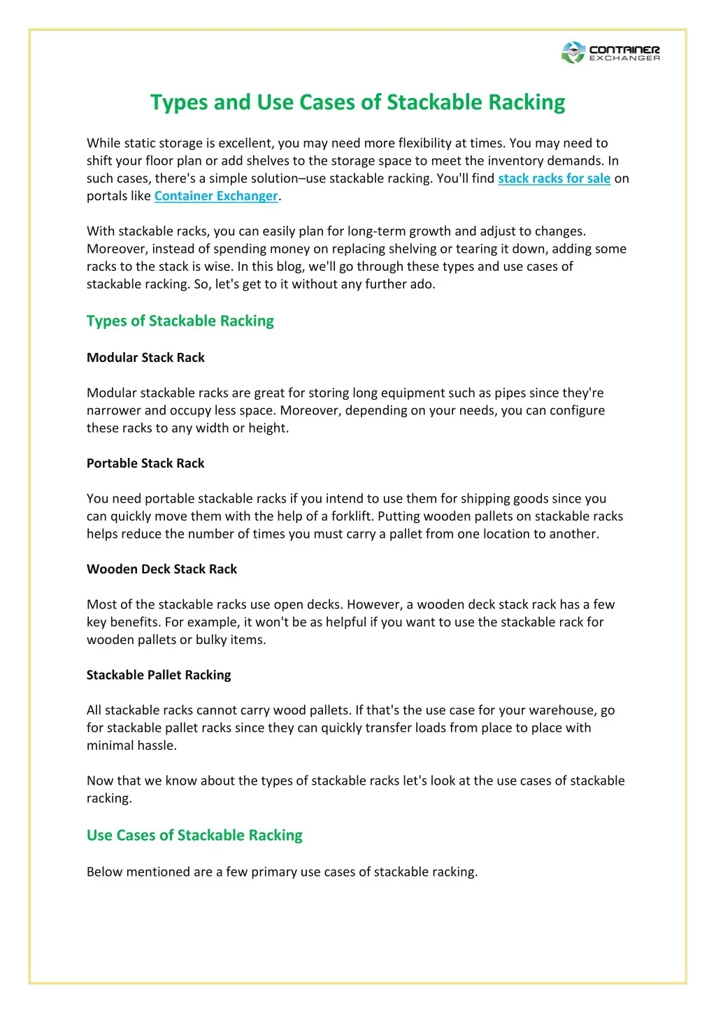PPT - Types and Use Cases of Stackable Racking PowerPoint Presentation ...