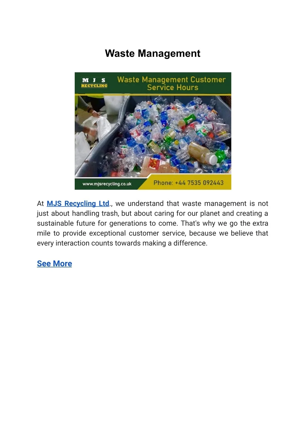 PPT - Waste Management PowerPoint Presentation, free download - ID:12287024