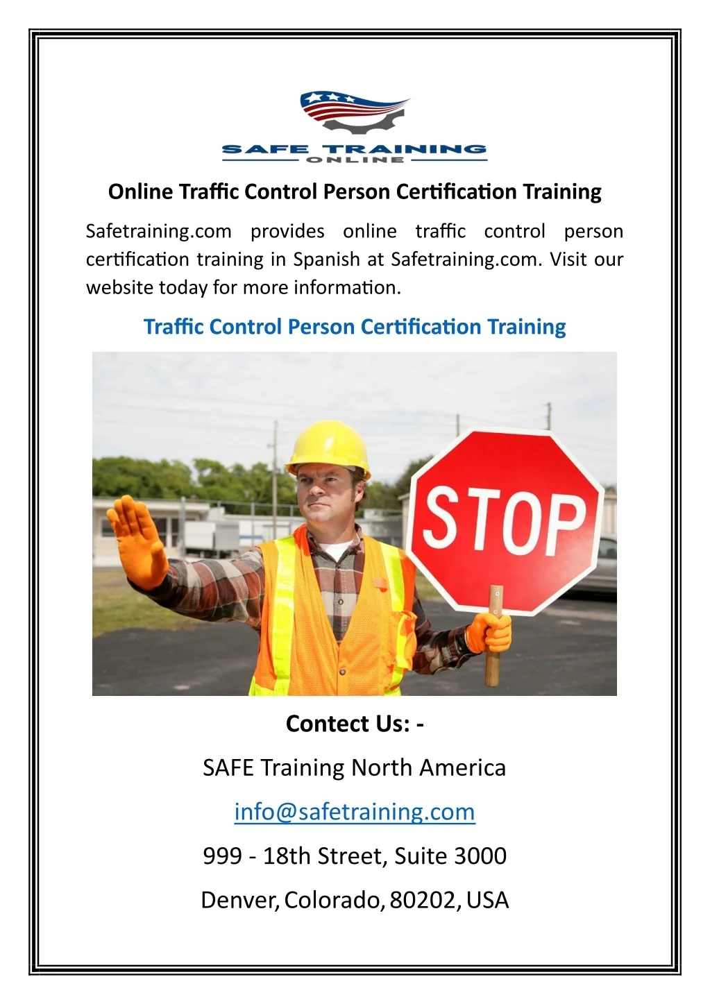 PPT - Online Traffic Control Person Certification Training PowerPoint ...