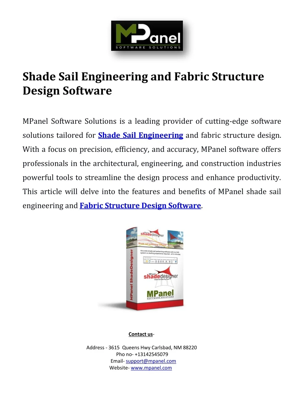 PPT - Shade Sail Engineering and Fabric Structure Design Software ...