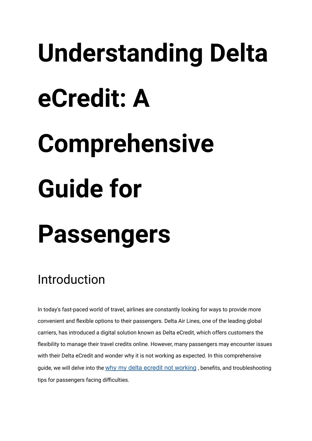PPT - Understanding Delta eCredit_ A Comprehensive Guide for Passengers ...