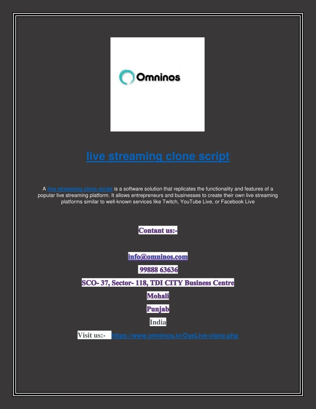 PPT - live streaming clone script PowerPoint Presentation, free ...