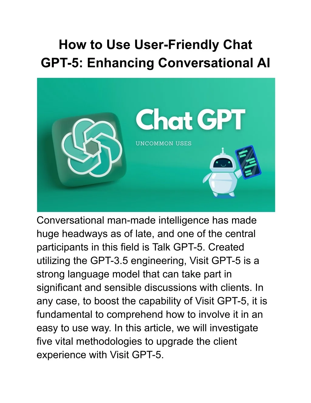 PPT - How to Use User-Friendly Chat GPT-5_ Enhancing Conversational AI ...