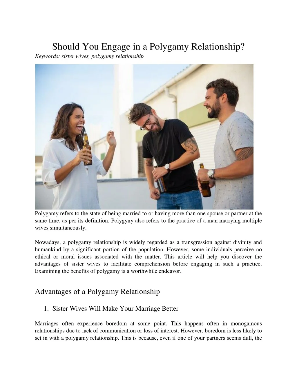 PPT - Should You Engage in a Polygamy Relationship PowerPoint ...