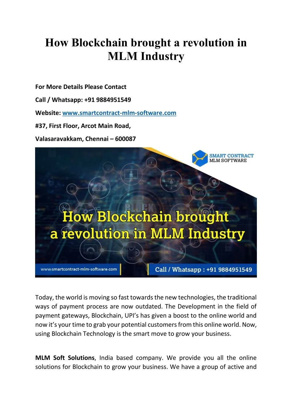 PPT - How Blockchain brought a revolution in MLM Industry PowerPoint ...