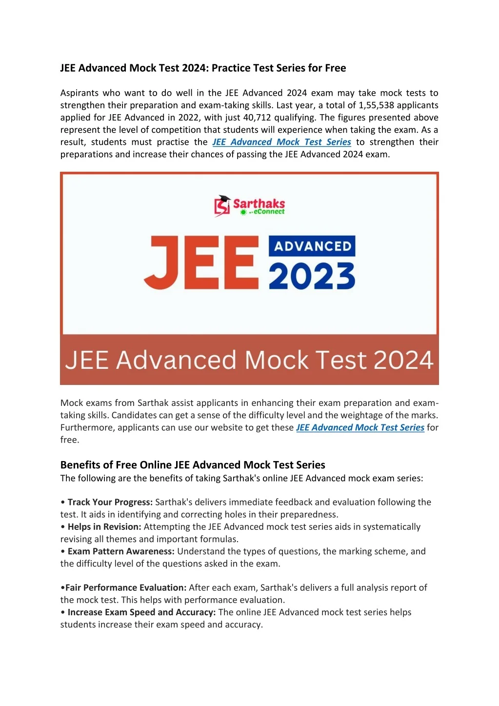 PPT - JEE Advanced Mock Test 2024 PowerPoint Presentation, free ...