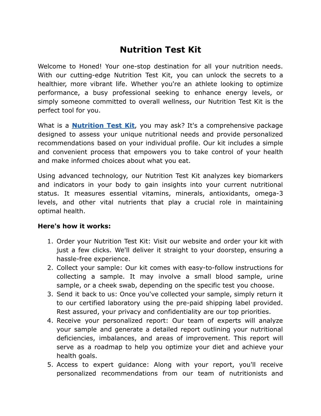 PPT - Nutrition Test Kit PowerPoint Presentation, free download - ID ...