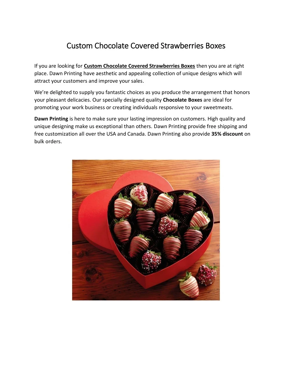 PPT - Custom Chocolate Covered Strawberries Boxes PowerPoint ...