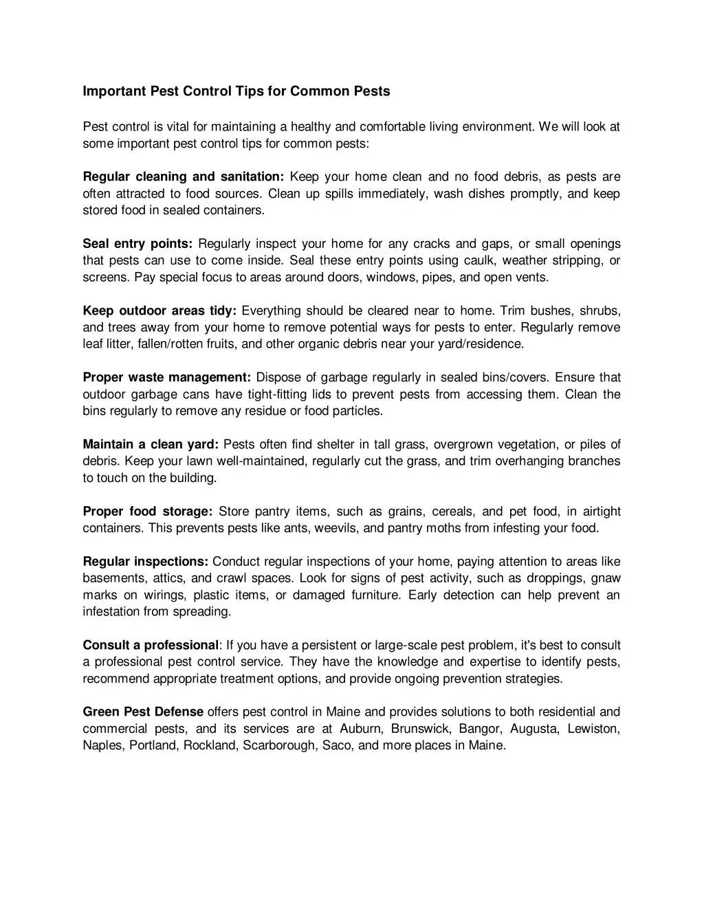 PPT - Important Pest Control Tips for Common Pests PowerPoint ...