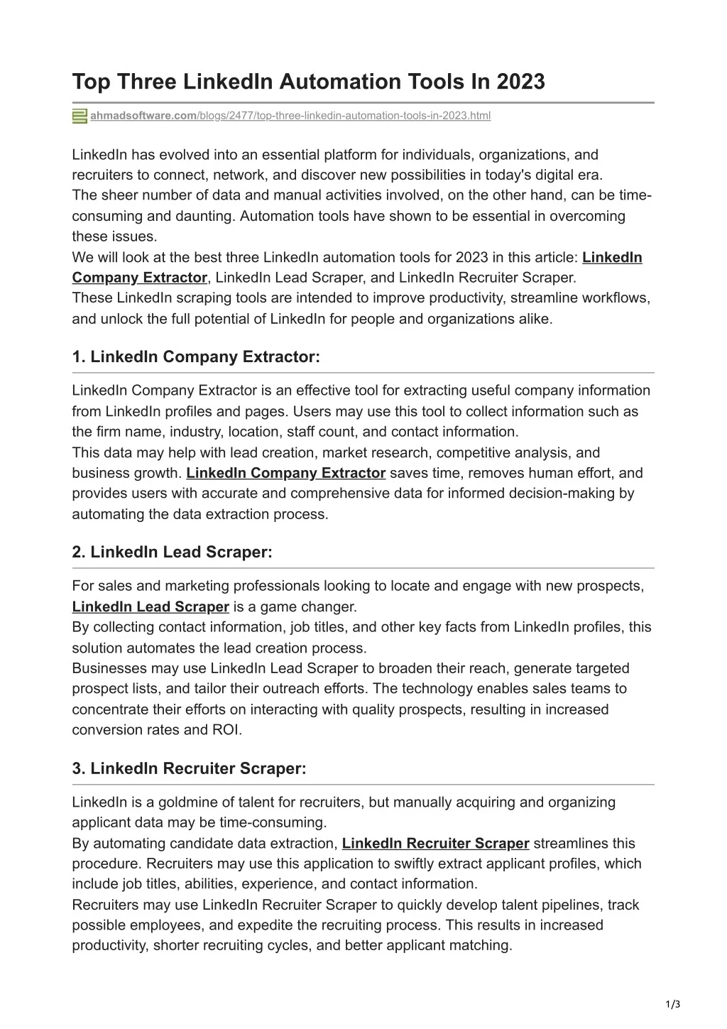 PPT - Top Three LinkedIn Automation Tools In 2023 PowerPoint ...