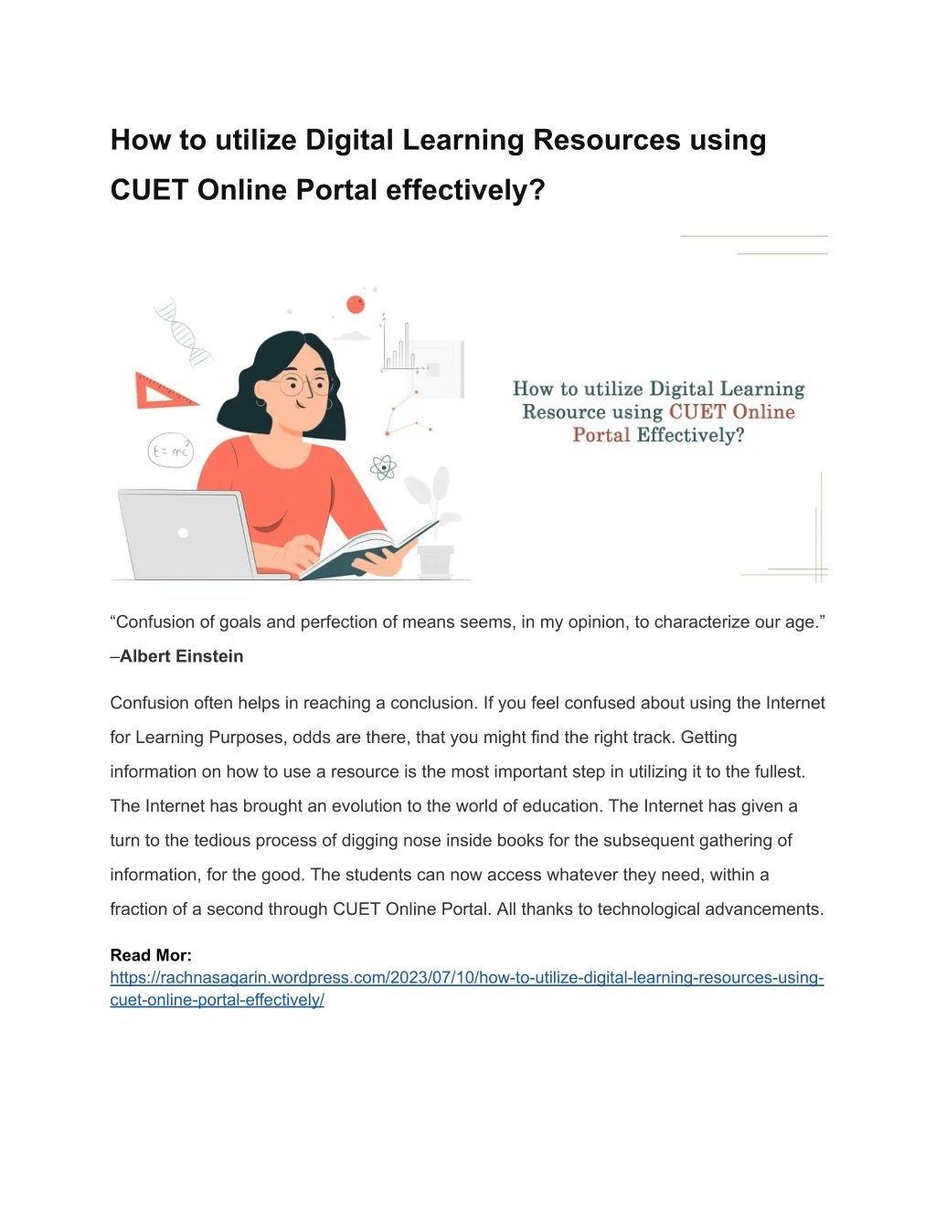 PPT - How to utilize Digital Learning Resources using CUET Online ...