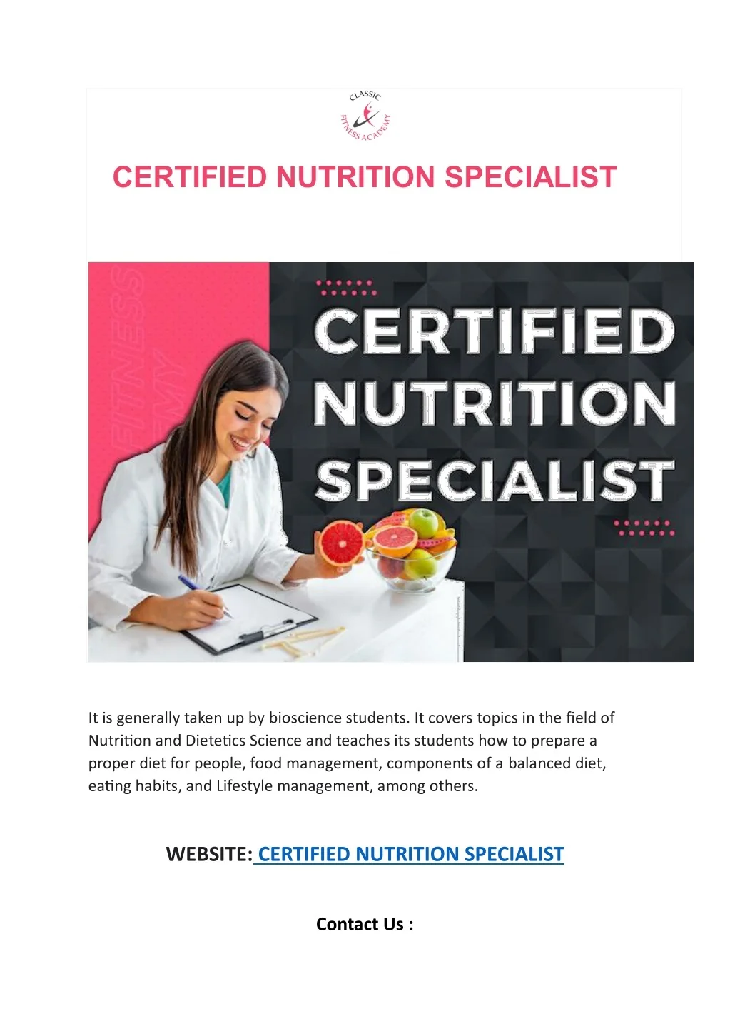 PPT - Certified nutrition course PowerPoint Presentation, free download ...
