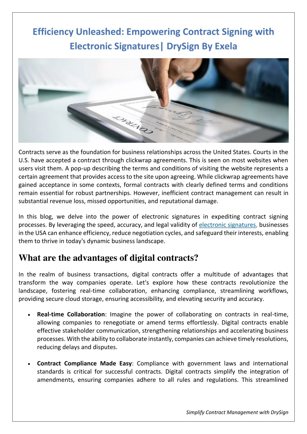 PPT - Efficiency Unleashed: Empowering Contract Signing with Electronic ...