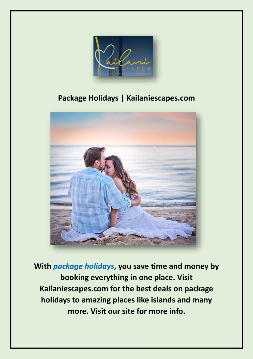 PPT - Package Holidays | Kailaniescapes.com PowerPoint Presentation ...