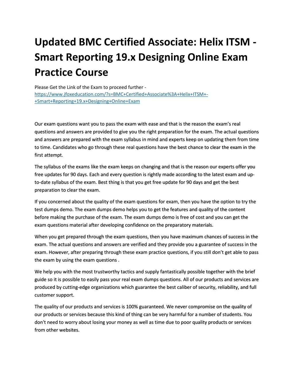 PPT - Updated BMC Certified Associate: Helix ITSM - Smart Reporting 19 ...