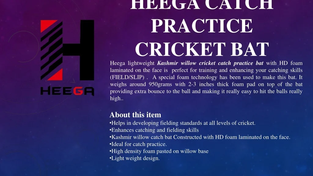 PPT - Heega Cricket Catch Practice Bat PowerPoint Presentation, free ...