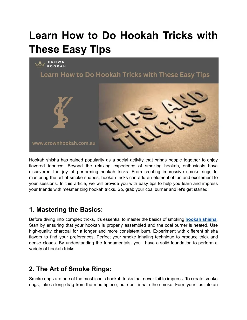 PPT - Learn How to Do Hookah Tricks with These Easy Tips PowerPoint ...