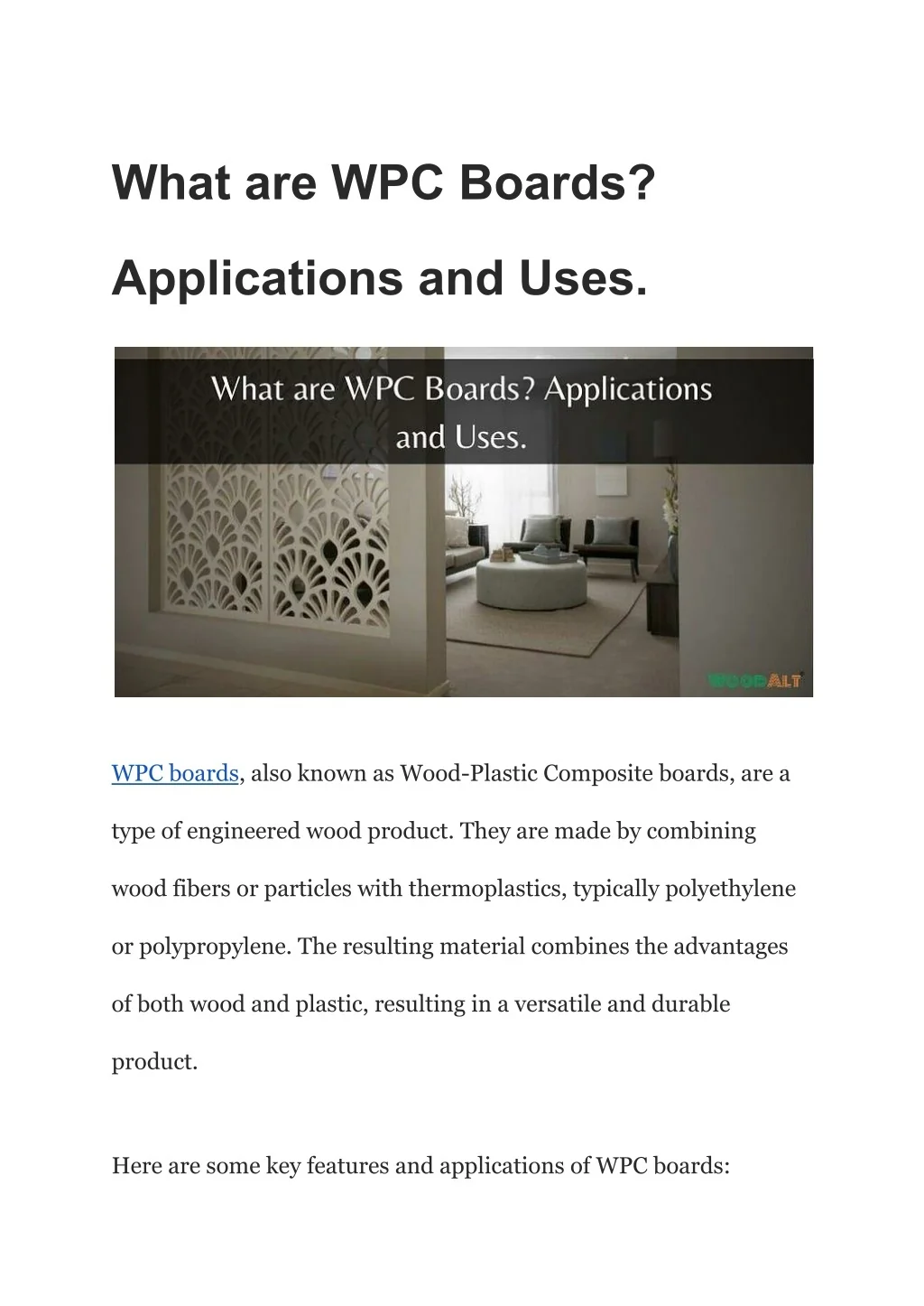 PPT - What are WPC Boards_ Applications and Uses PowerPoint ...