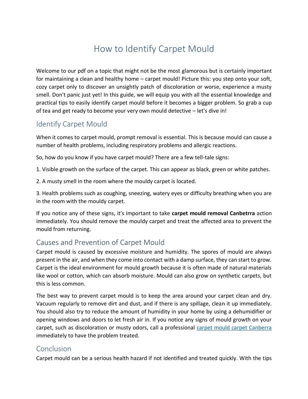 PPT - How to Identify Carpet Mould PowerPoint Presentation, free ...
