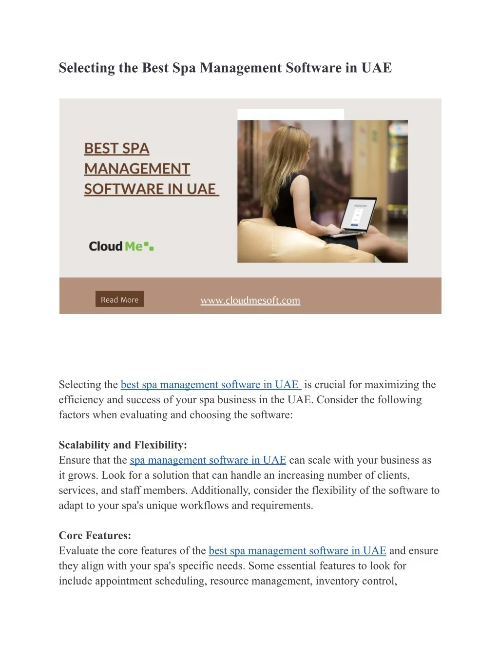 PPT - Selecting the Right Spa Management Software for Your UAE Spa ...