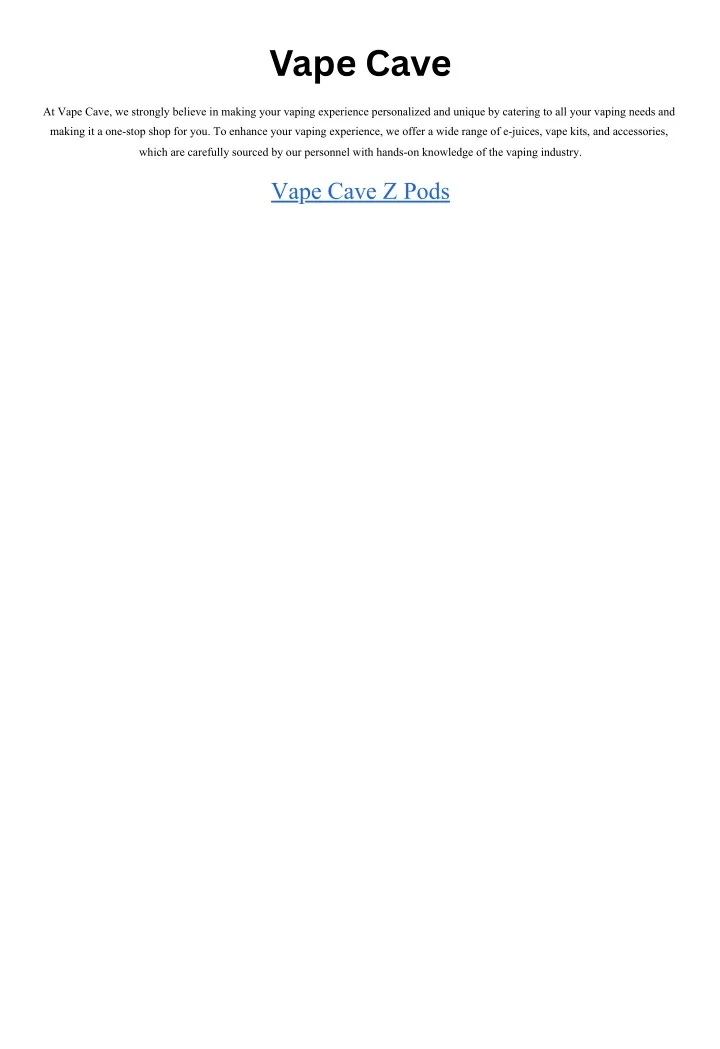 PPT - Vape Cave PowerPoint Presentation, free download - ID:12311387