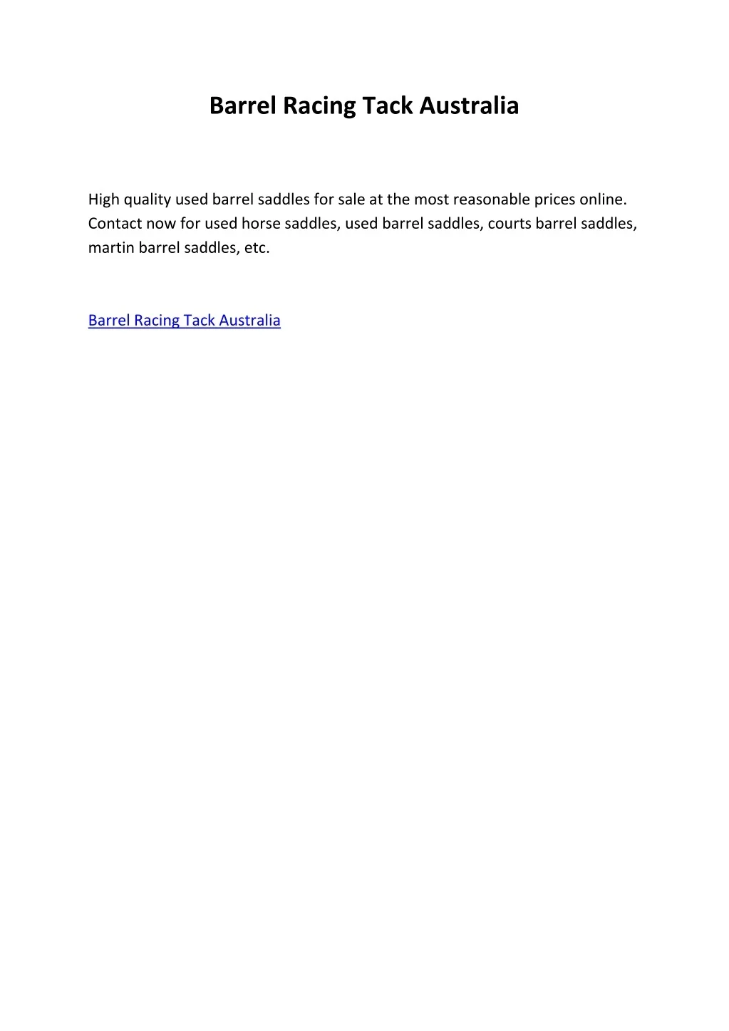 PPT - Barrel Racing Tack Australia PowerPoint Presentation, free ...