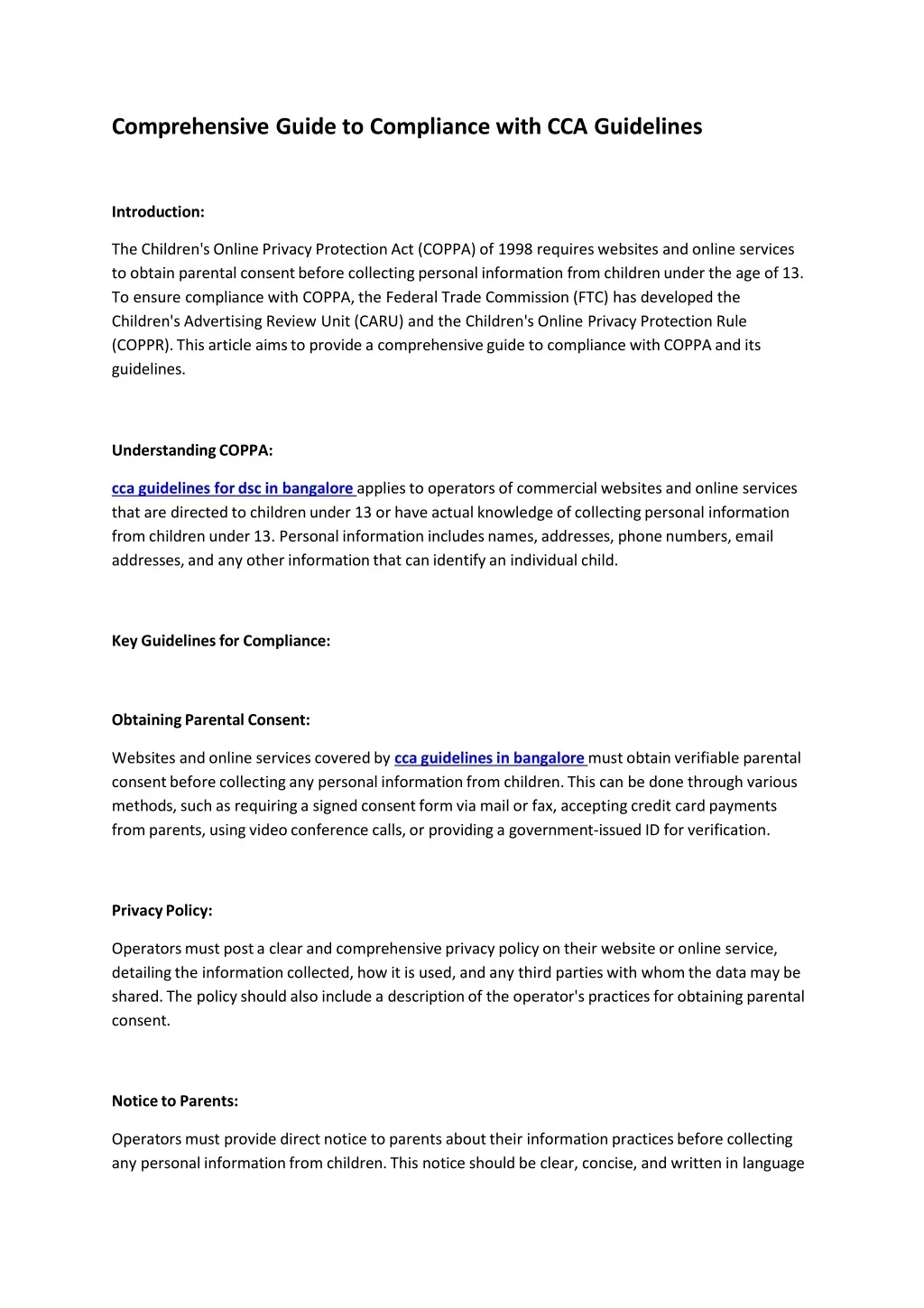 PPT - Comprehensive Guide to Compliance with CCA Guidelines PowerPoint ...