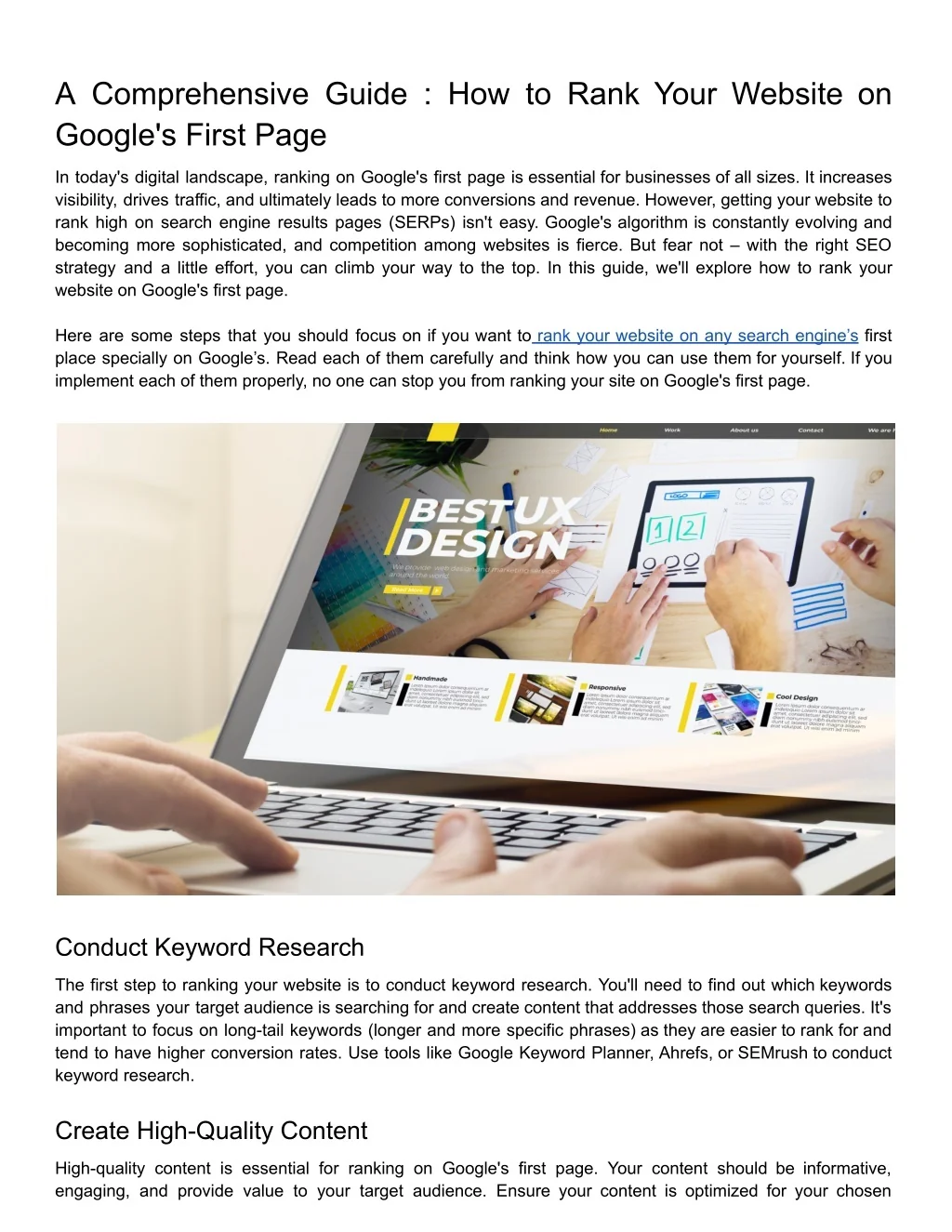 PPT - A Comprehensive Guide _ How to Rank Your Website on Google's ...