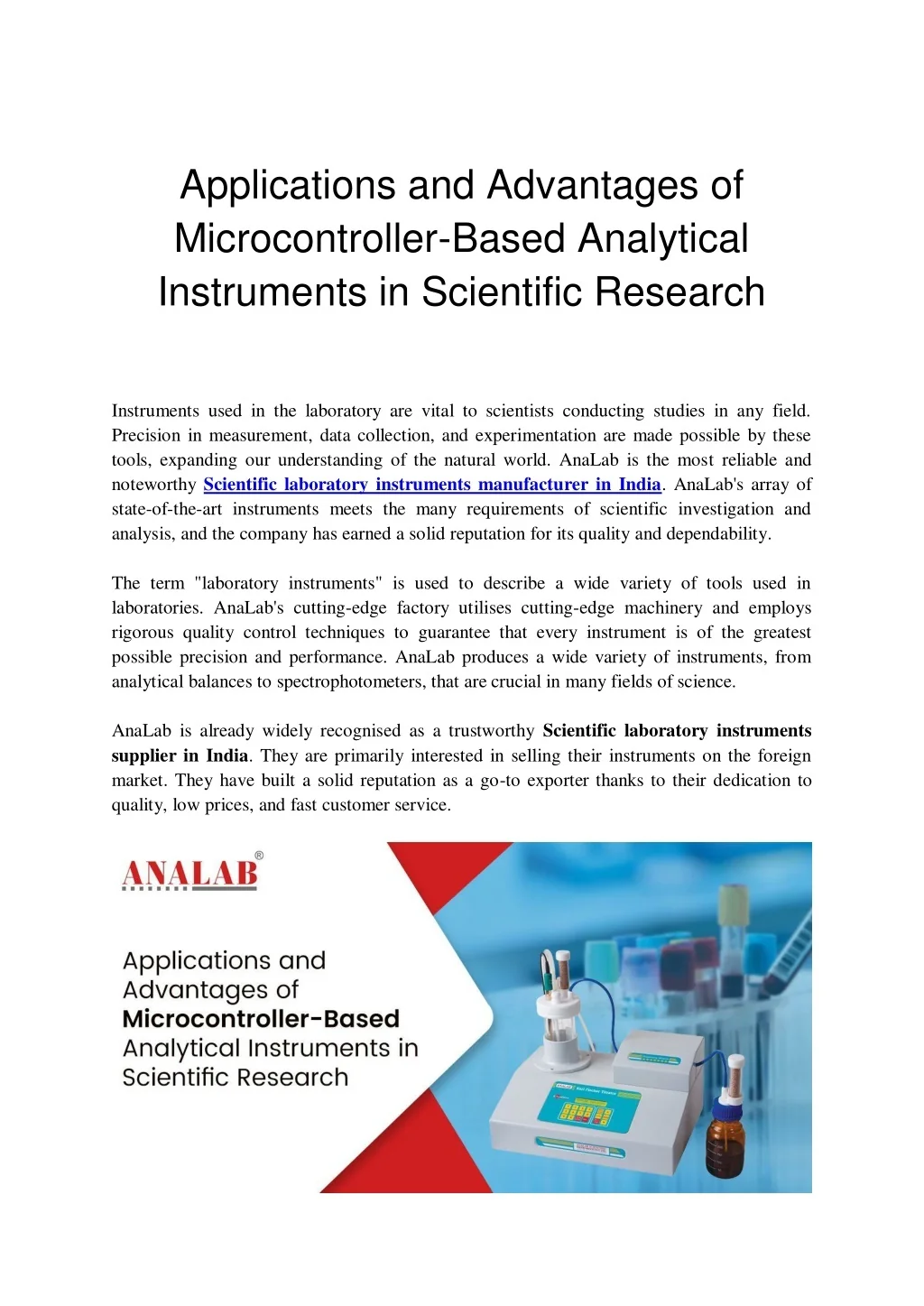 PPT - Applications and Advantages of Microcontroller-Based Analytical ...
