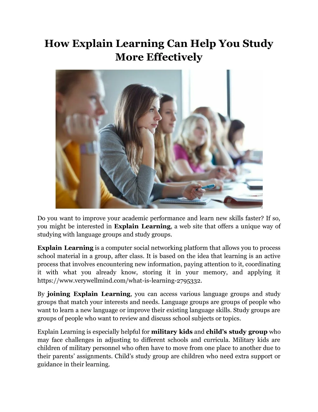 PPT - How Explain Learning Can Help You Study More Effectively ...