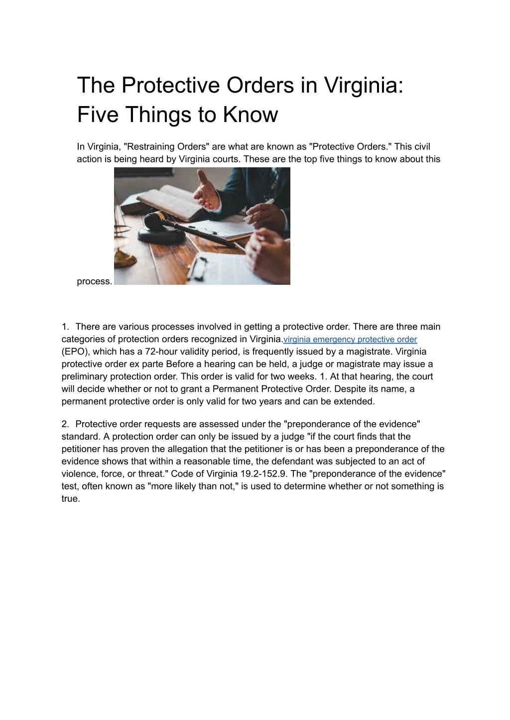 PPT - The Protective Orders in Virginia_ Five Things to Know PowerPoint ...