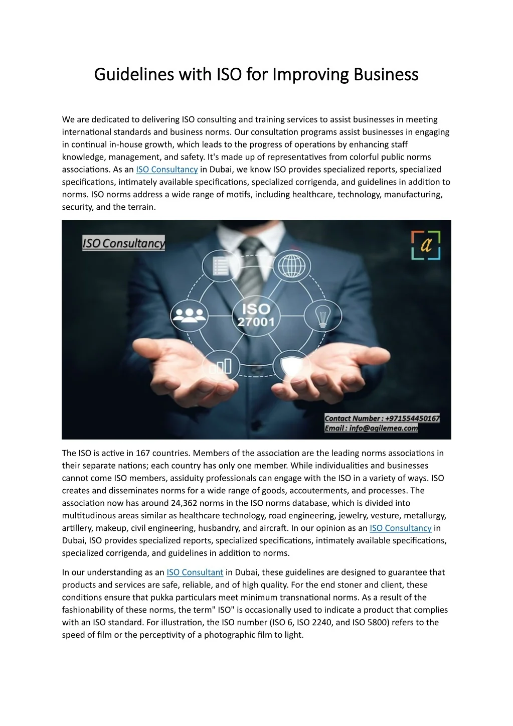 PPT - Guidelines with ISO for Improving Business PowerPoint ...