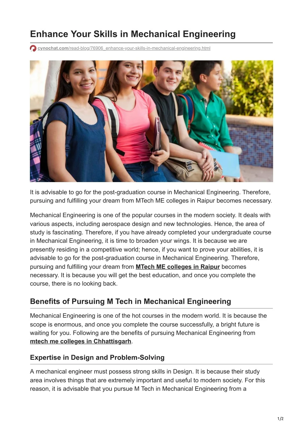 PPT - Enhance Your Skills in Mechanical Engineering PowerPoint ...